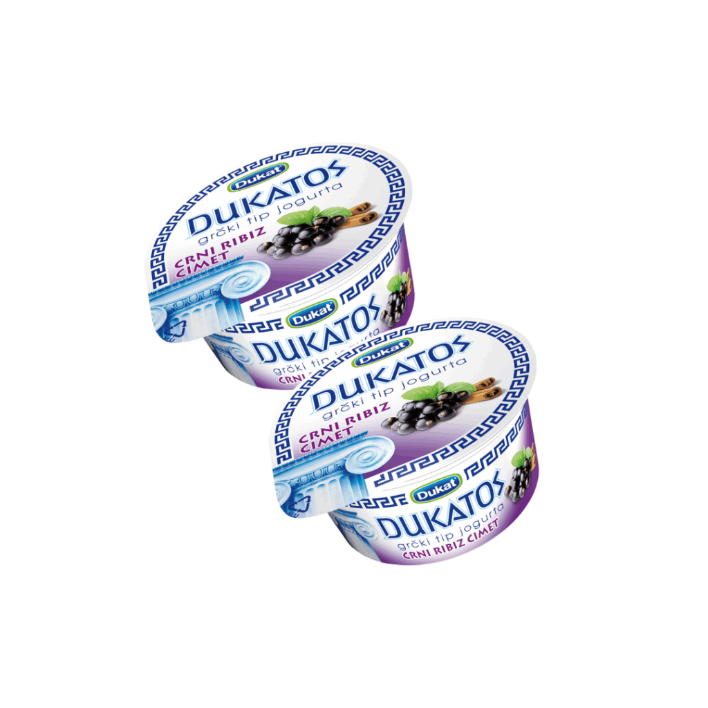 (1+1) Dukatos grčki jogurt crni ribiz + cimet 150g - Alldy's Food Outlet