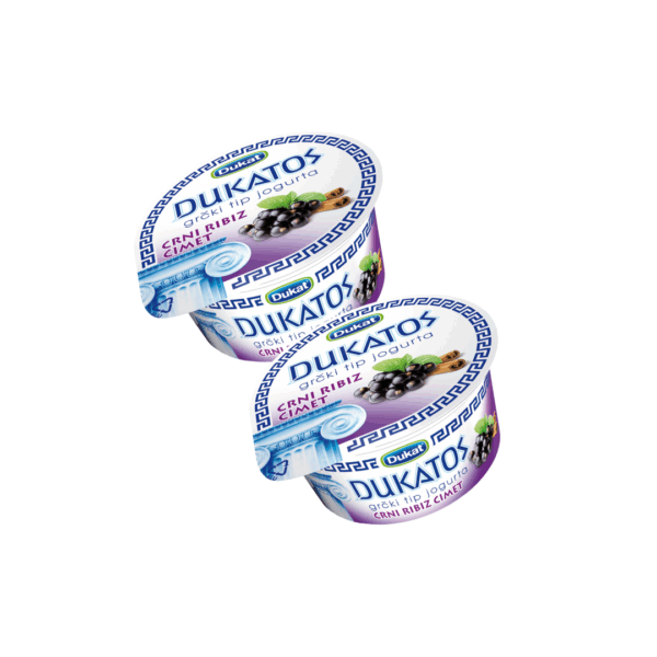 (1+1) Dukatos grčki jogurt crni ribiz + cimet 150g - Alldy's Food Outlet