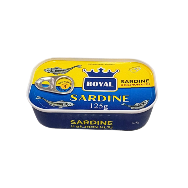 Sardina u biljnom ulju 125g Royal - Alldy's Food Outlet